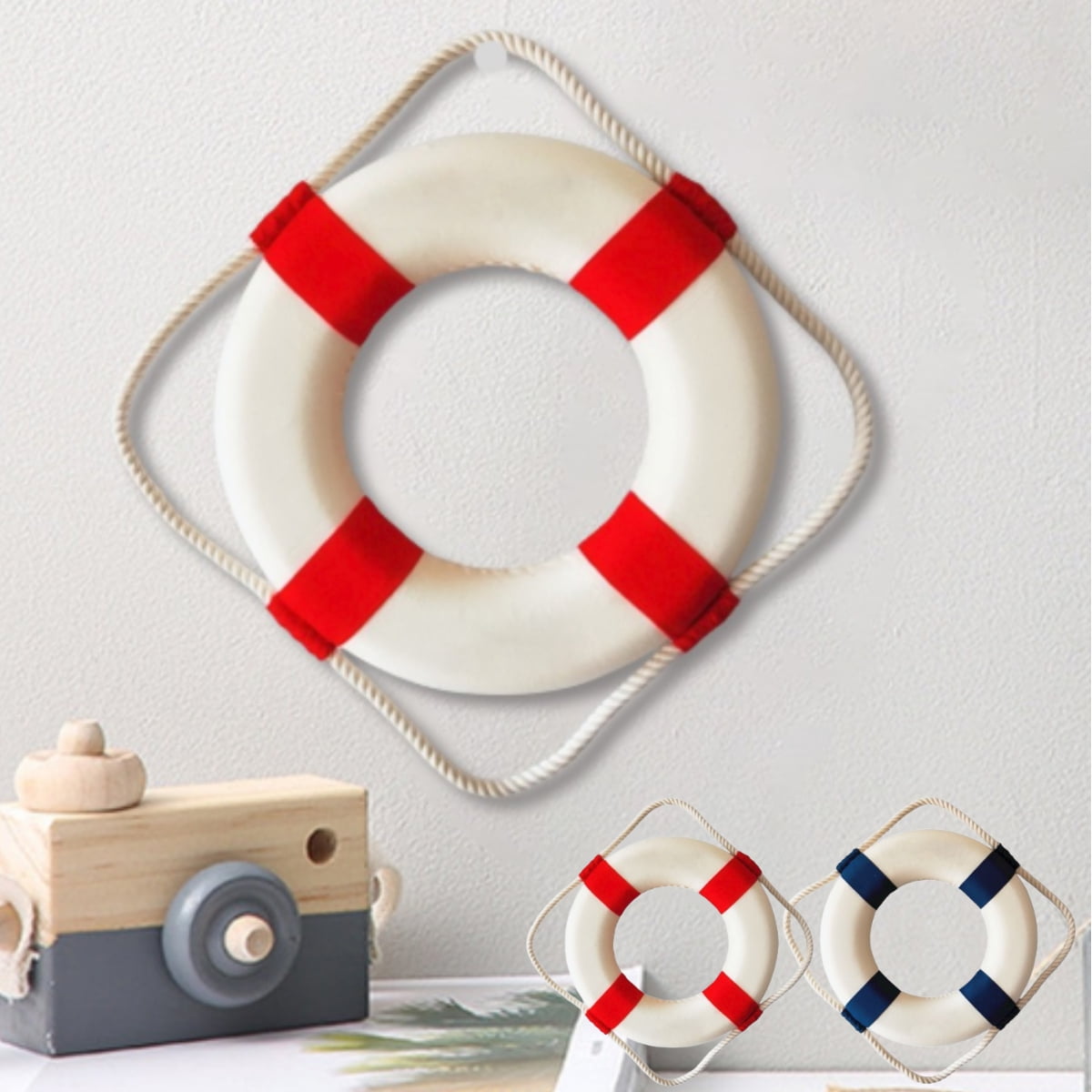 Durable Marine Safety Life Ring Buoy with Reflective Strips and Grab ...