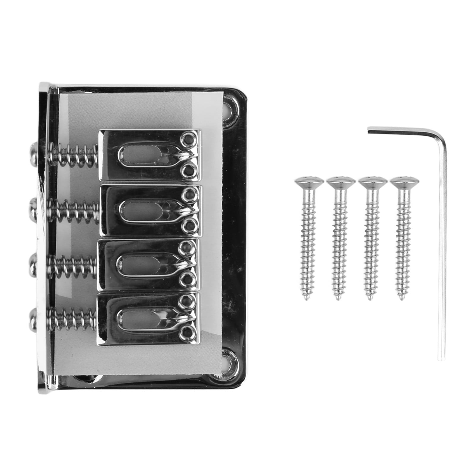 Durable Metal 4,String Bass Bridge, Rugged Construction, Includes Tools ...