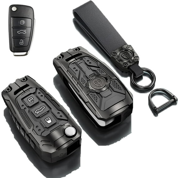 Durable Metal Key Fob Cover with Full 360 Protection for Audi A1 A3 Q3 ...