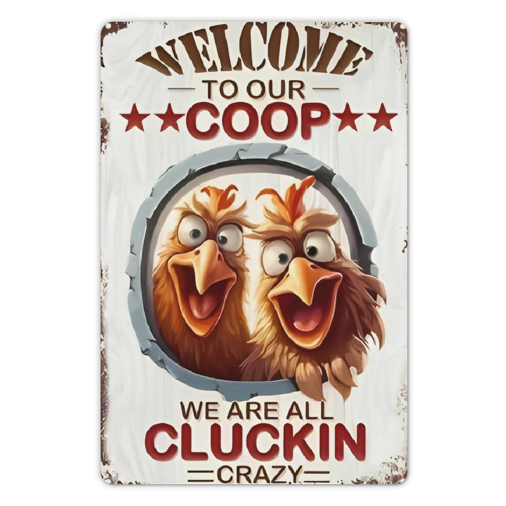 Durable Metal, Welcome to Our Coop" Metal Sign - Vintage Farmhouse ...