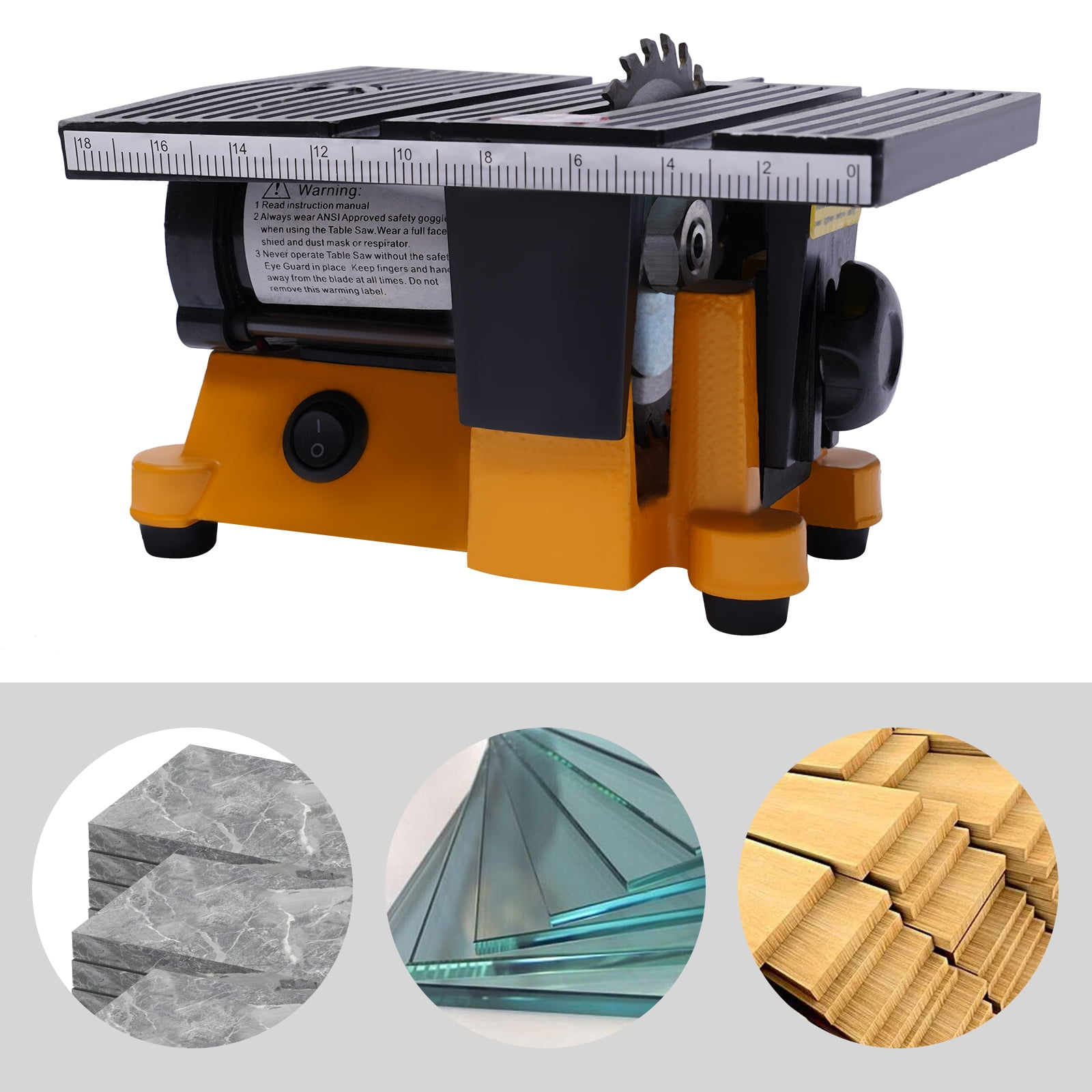Durable Mini Table Saw with 3 Saw Blades for Cutting Wood, Stone, and ...