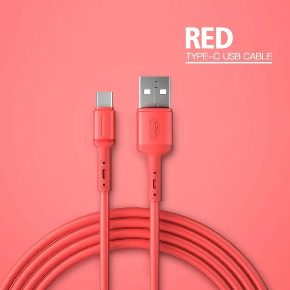 Durable Mobile Phone Liquid Soft Silicone 1/1.5M Candy Color USB-C ...