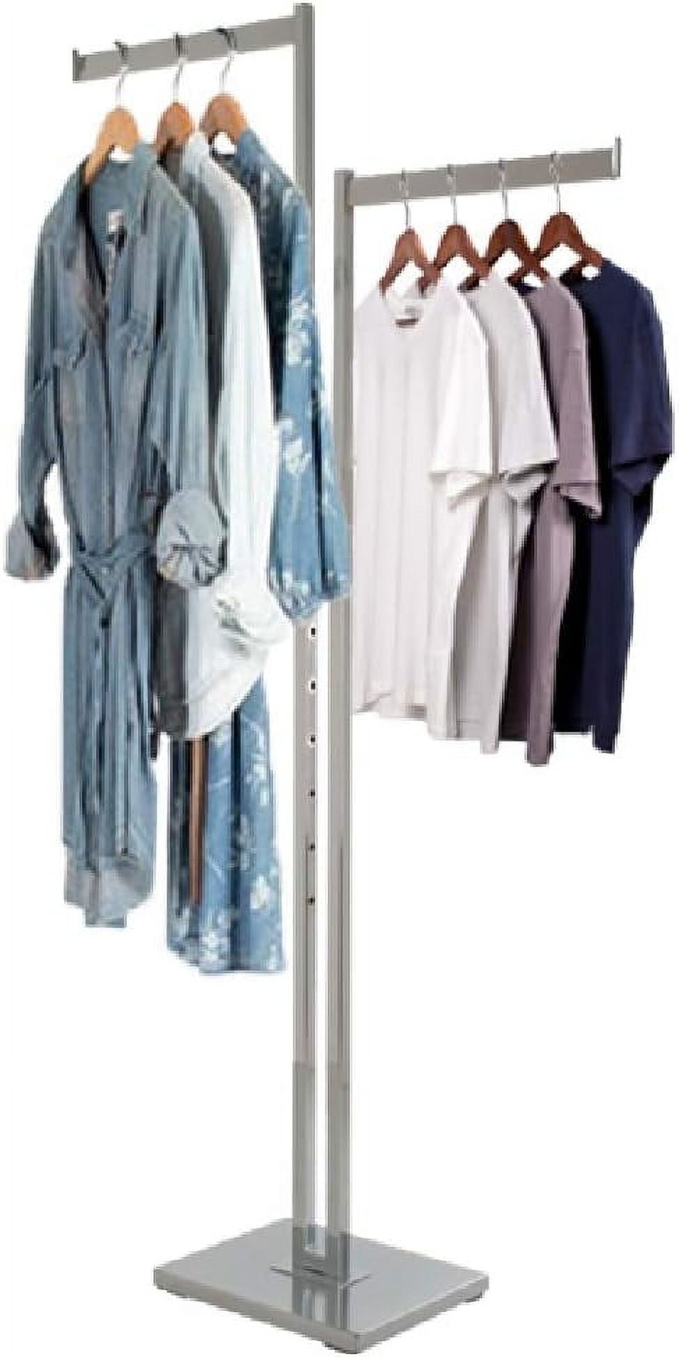 Durable Modern Design 2 Way Garment Rack – Heavy Duty Rectangular Tube ...