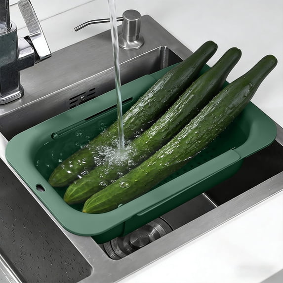 Durable Over-the-Sink Colander, Retractable Strainer Basket for Kitchen ...