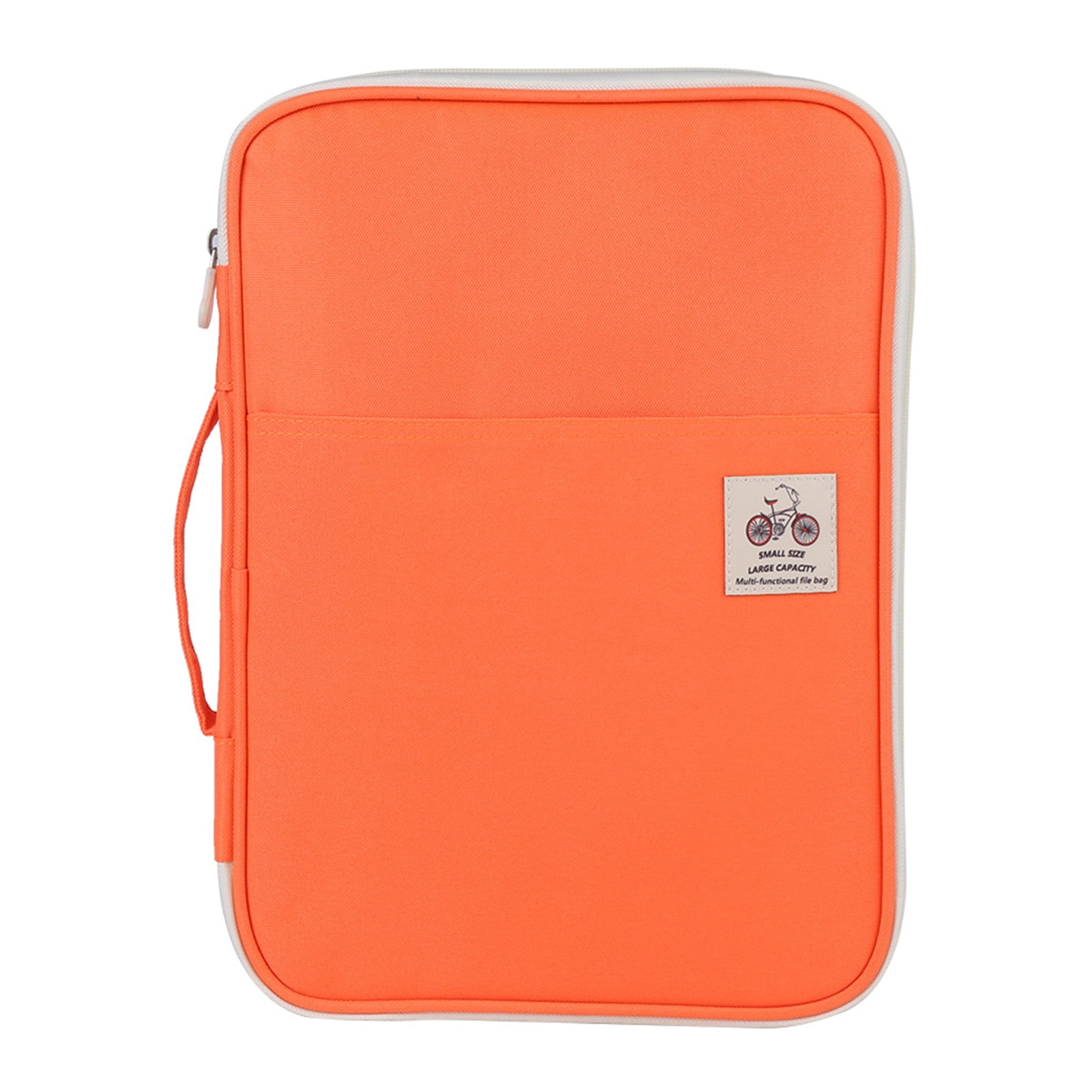 Durable Oxford Cloth Zippered A4 Document Bag Organizer (Orange ...