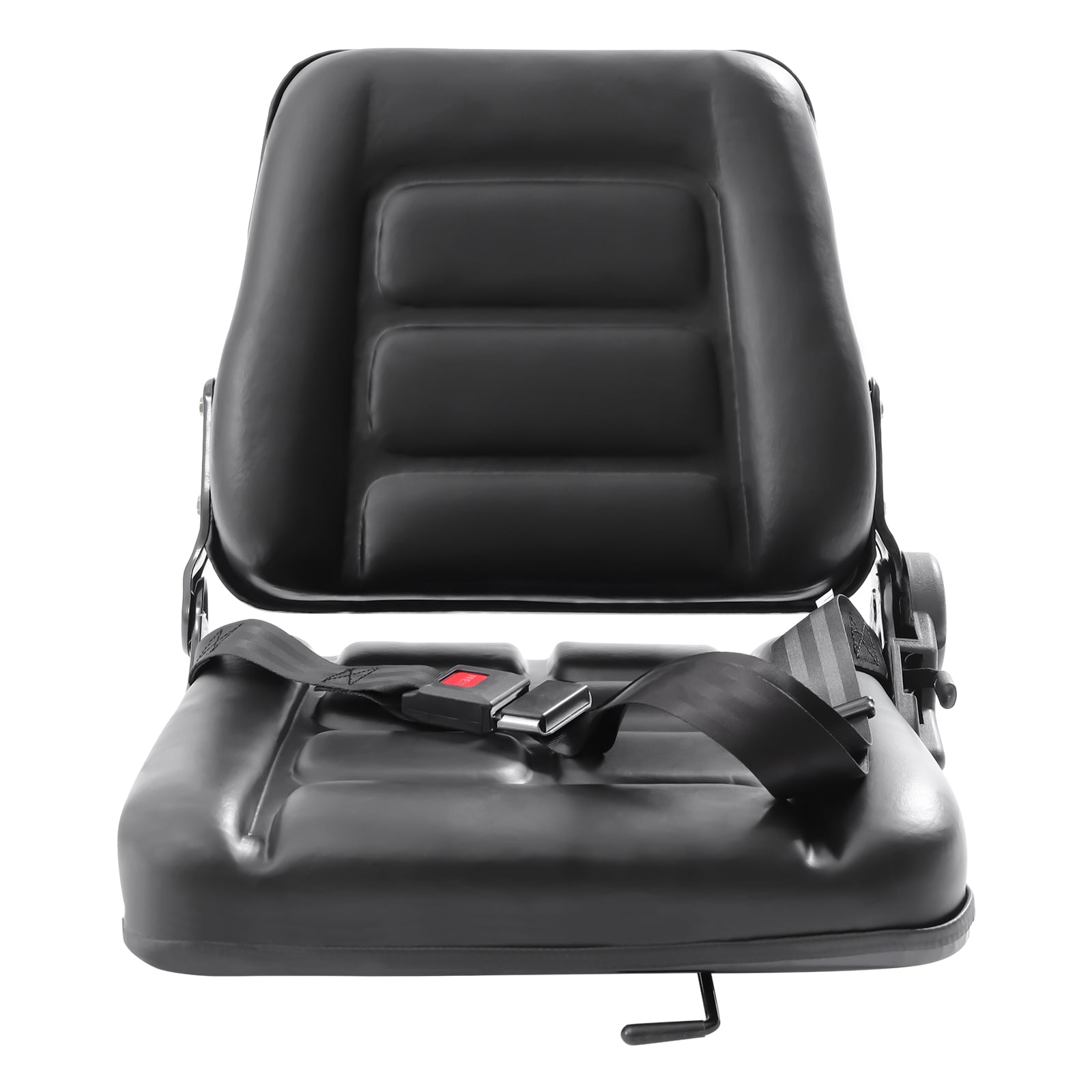 Durable PVC Forklift Seat with Adjustable Slides, Foldable Backrest ...