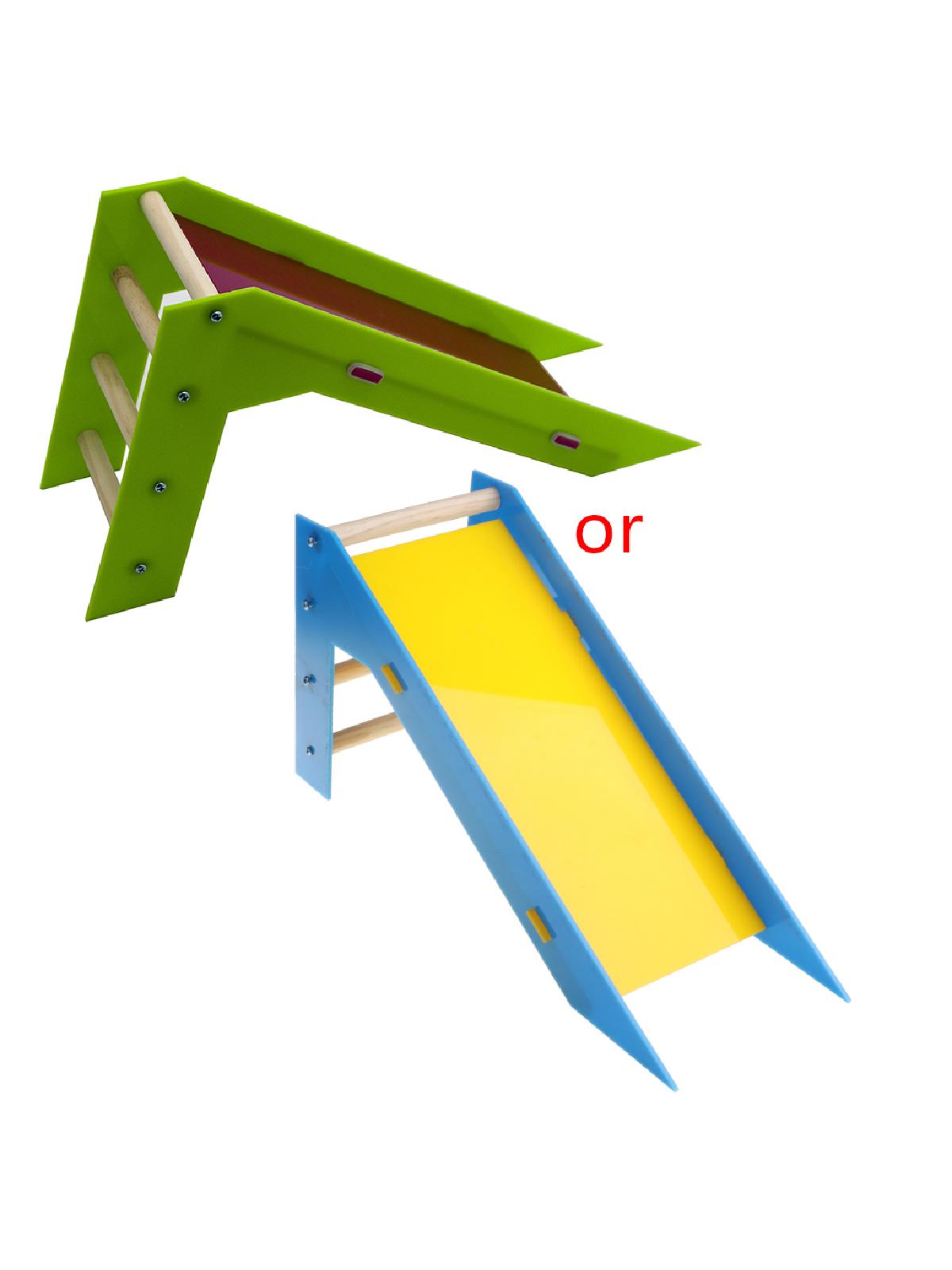 Durable Parrot Cage Intelligence Slide Colorful Slide Standing Supplies ...