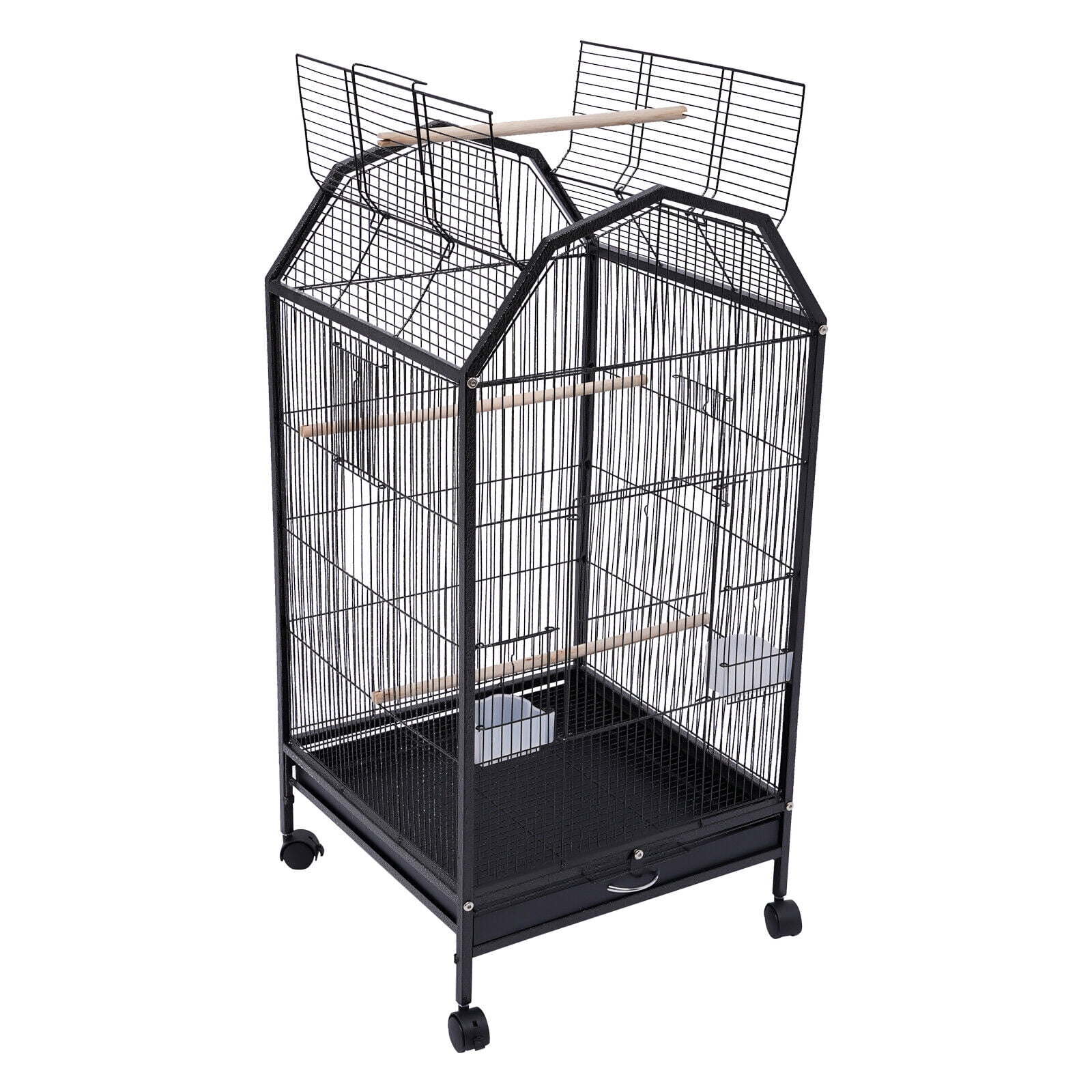 Durable Pet Bird Cage, Metal Large Parakeet Cages, Cockatiels Parrot ...