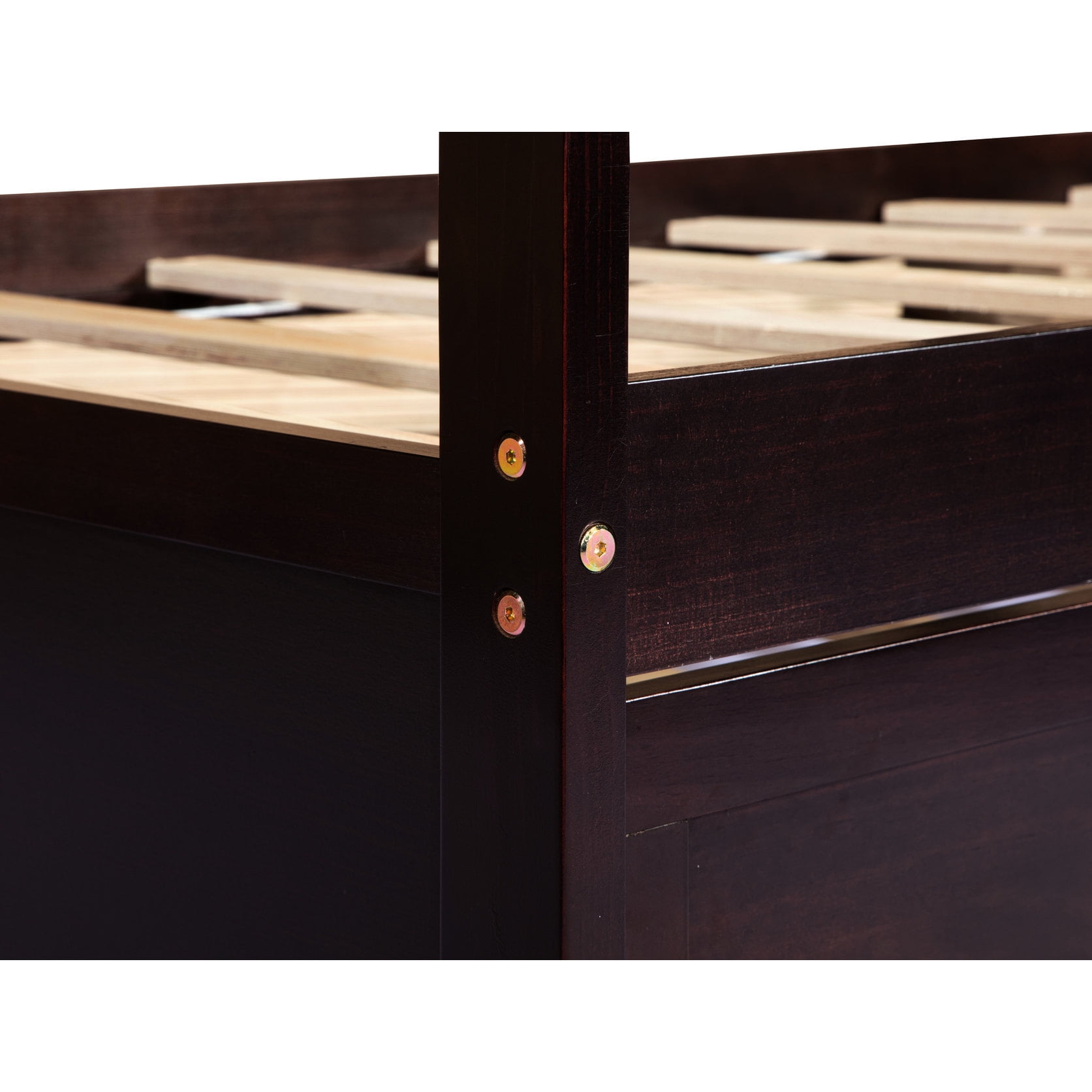 Durable Pine Wood Bed - Twin size bed with strong slats and drawers for ...