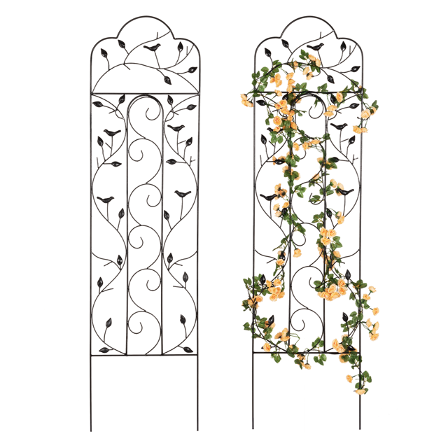 60in 5ft 100% Metal Garden Trellises for Climbing Plants Outdoor, Heavy ...