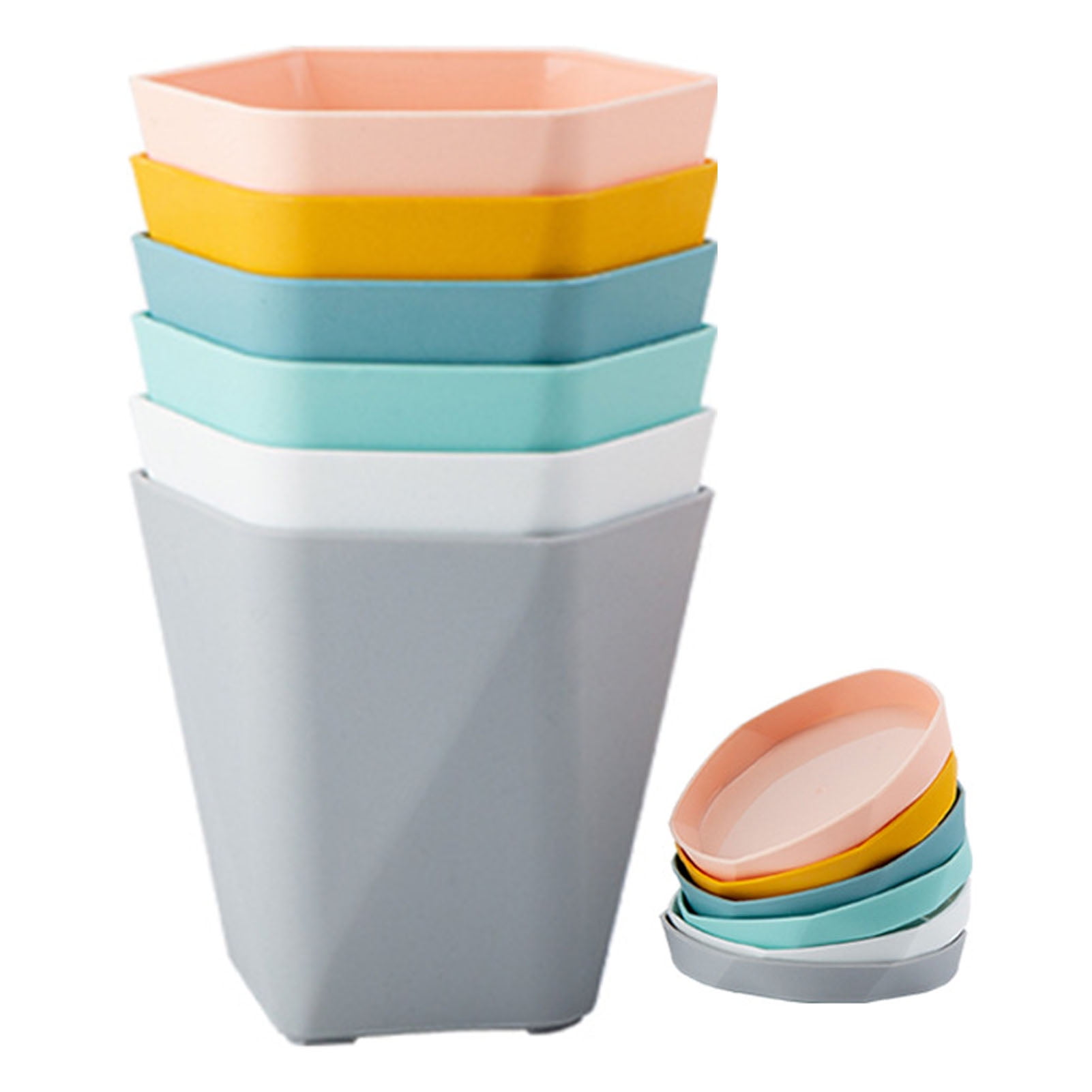 6 Set Flower Vegetable Planter Boxes Plastic Simple Plant Container ...