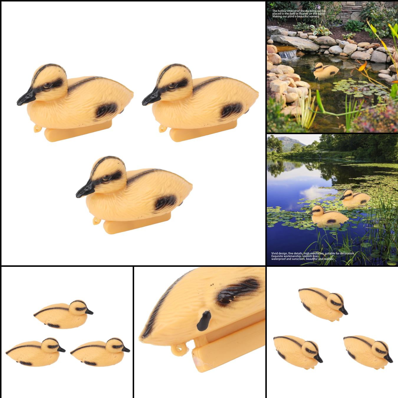Durable Plastic Ducklings, Set Of 3 Vivid Floating Ducks For Outdoor ...