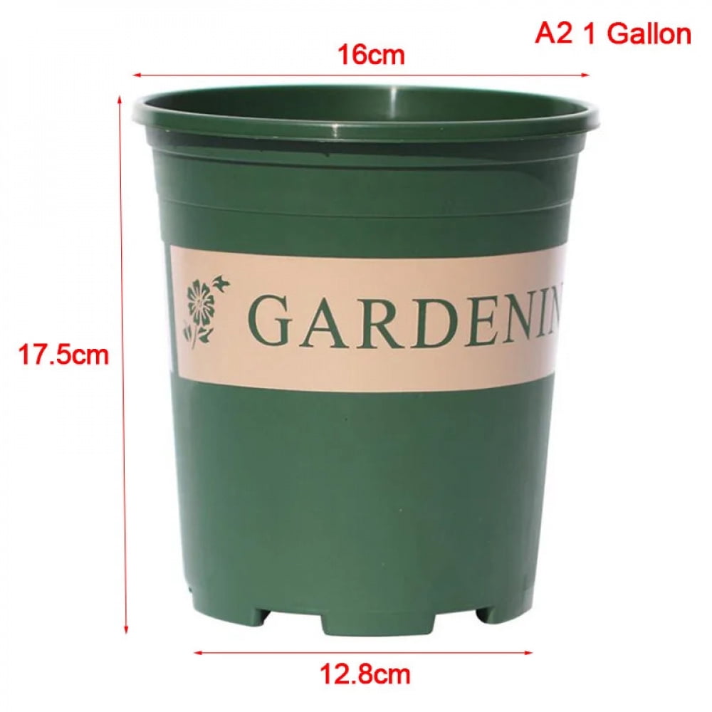 Durable Plastic Gallon Flower Pot Vegetable Plant Garden Nursery ...