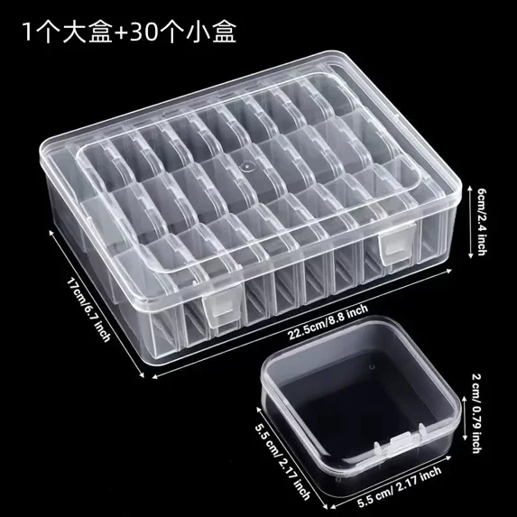 Durable Plastic Storage Box, 14/30 Compartments and Small Container ...