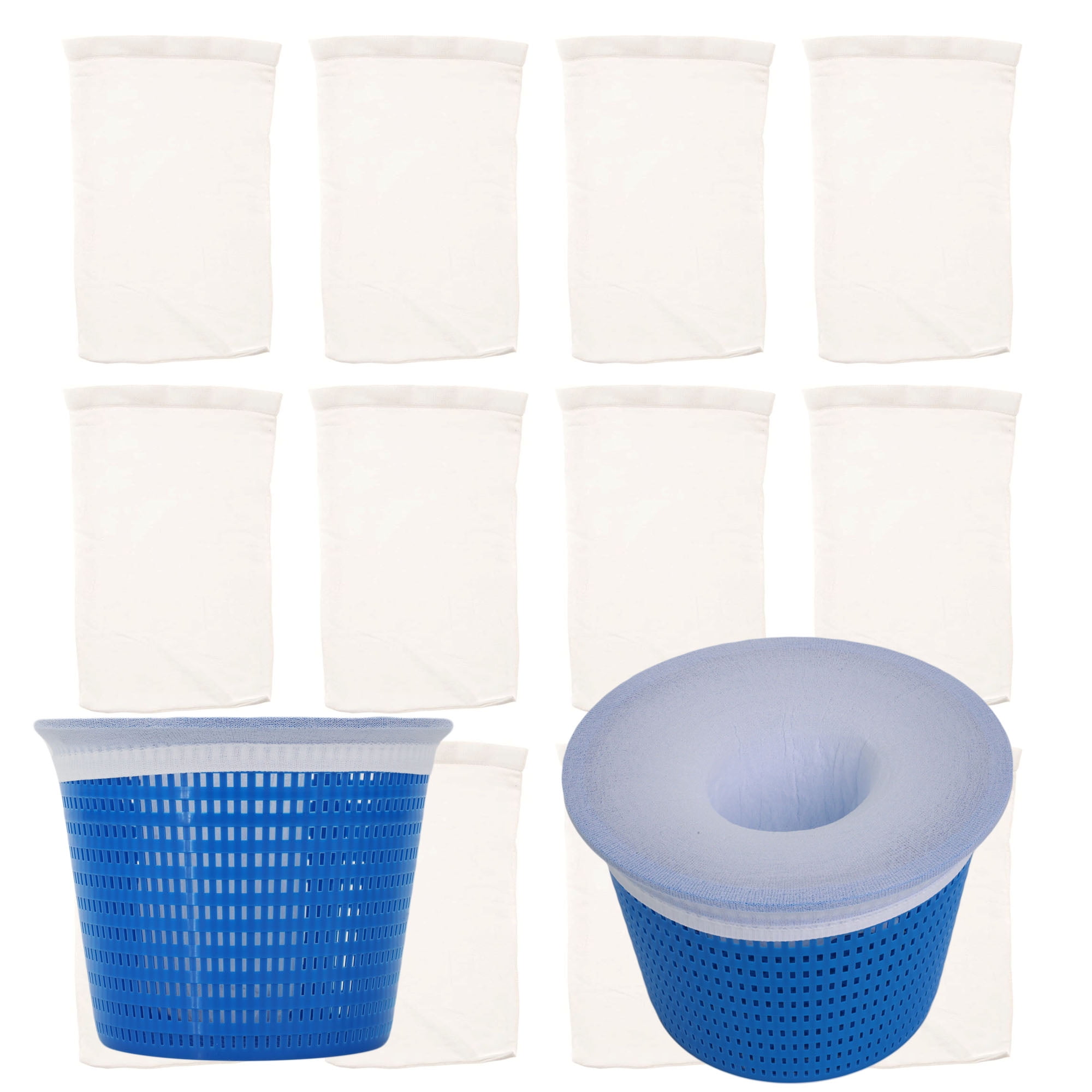 Durable Pool Skimmer Socks Fine Nylon Mesh Basket Liners Above Ground ...