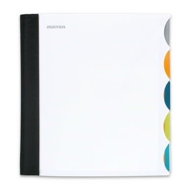 5 Subject Notebook - College Ruled - Durable Poly Cover/5 Poly Pockets ...