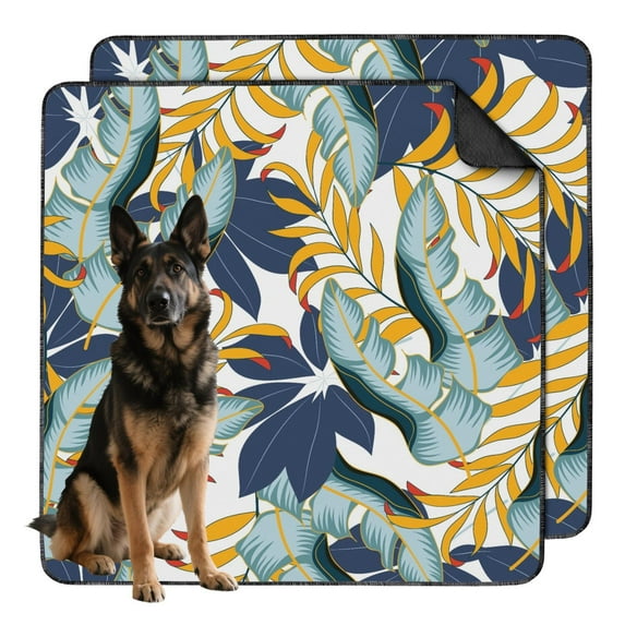 Durable Puppy Training Pads with Exotic Island Flora Graphics, Non-Slip ...