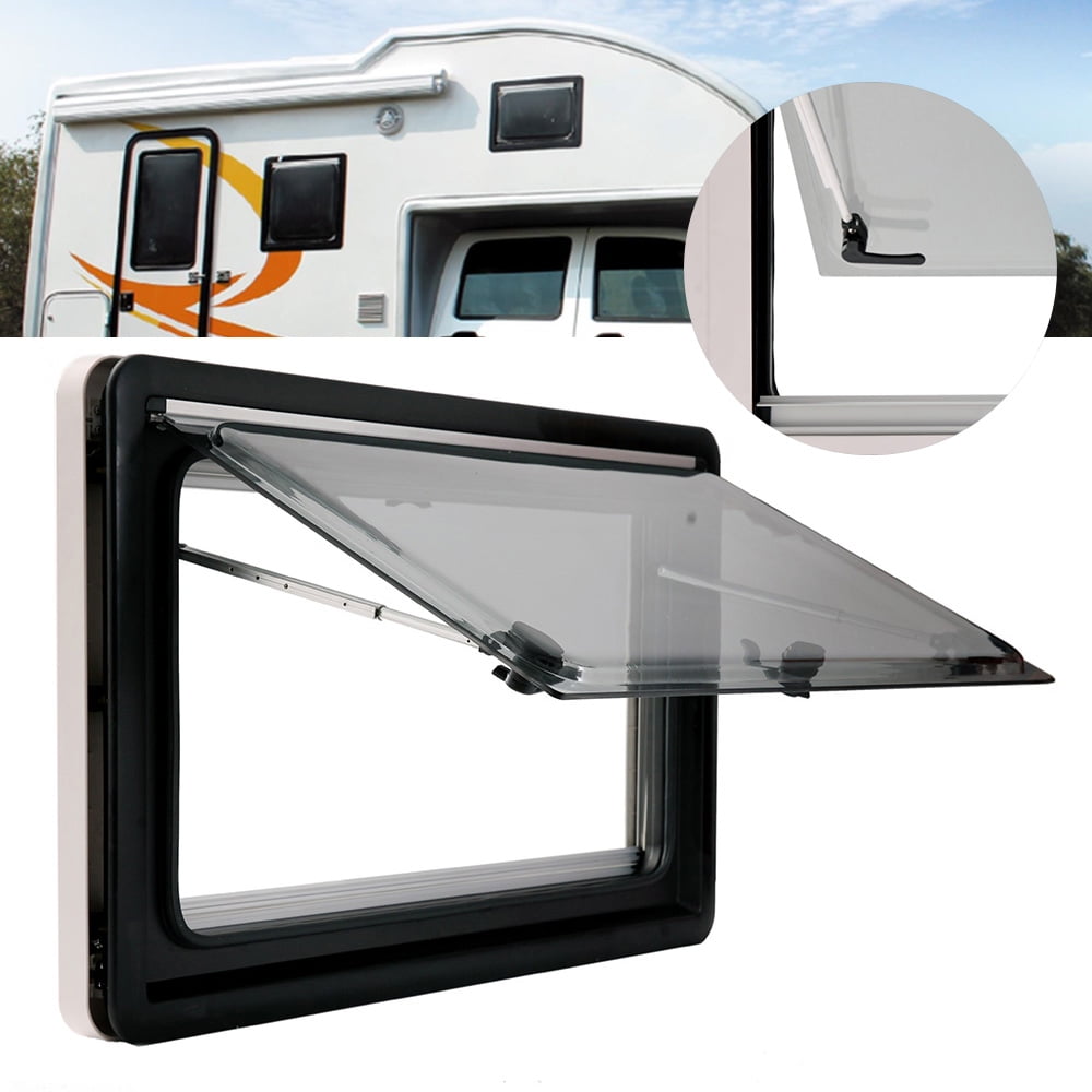 Durable RV Caravan Hinged Window with Adjustable Angles, Sunshade ...