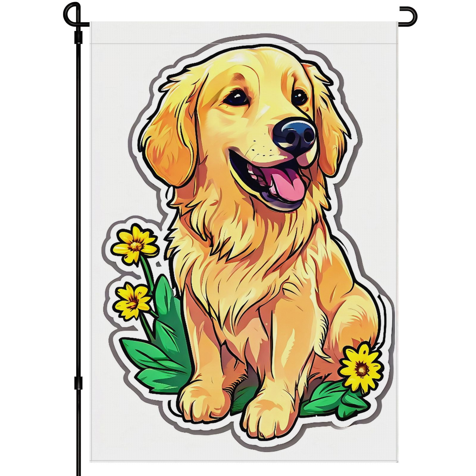 Durable Retriever Dog Outdoor Garden Flag for Balcony Front Door ...
