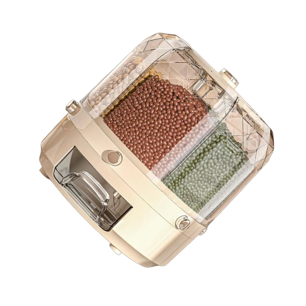 Durable Rice Dispenser with Visual Inventory Window Rotatable Grains ...