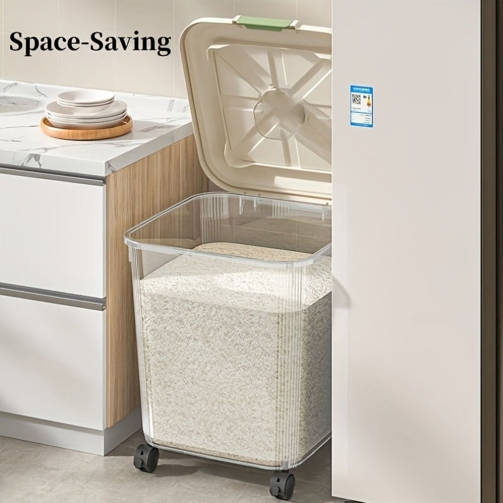 [Durable Rice Storage Box] 2/4pcs Large Durable Rice Storage Box With ...