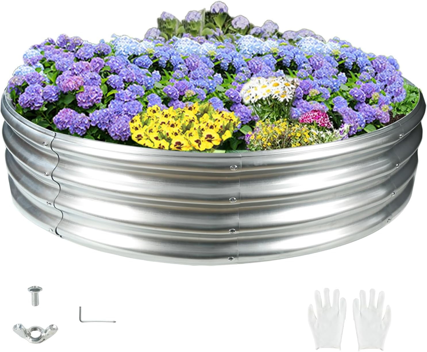 Durable Round Galvanized Steel Raised Garden Bed for Planting,Round ...