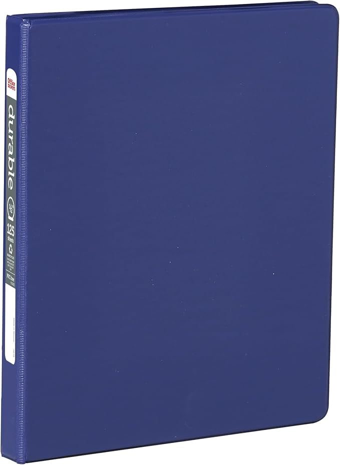 Durable Round Ring Binders, 1/2", Blue - Walmart.com