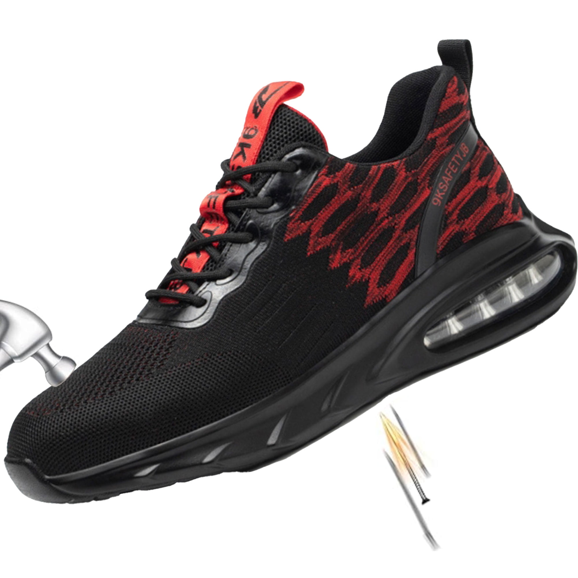 Durable Safety Shoes for Men Women Mens Breathable Safety Trainers with ...