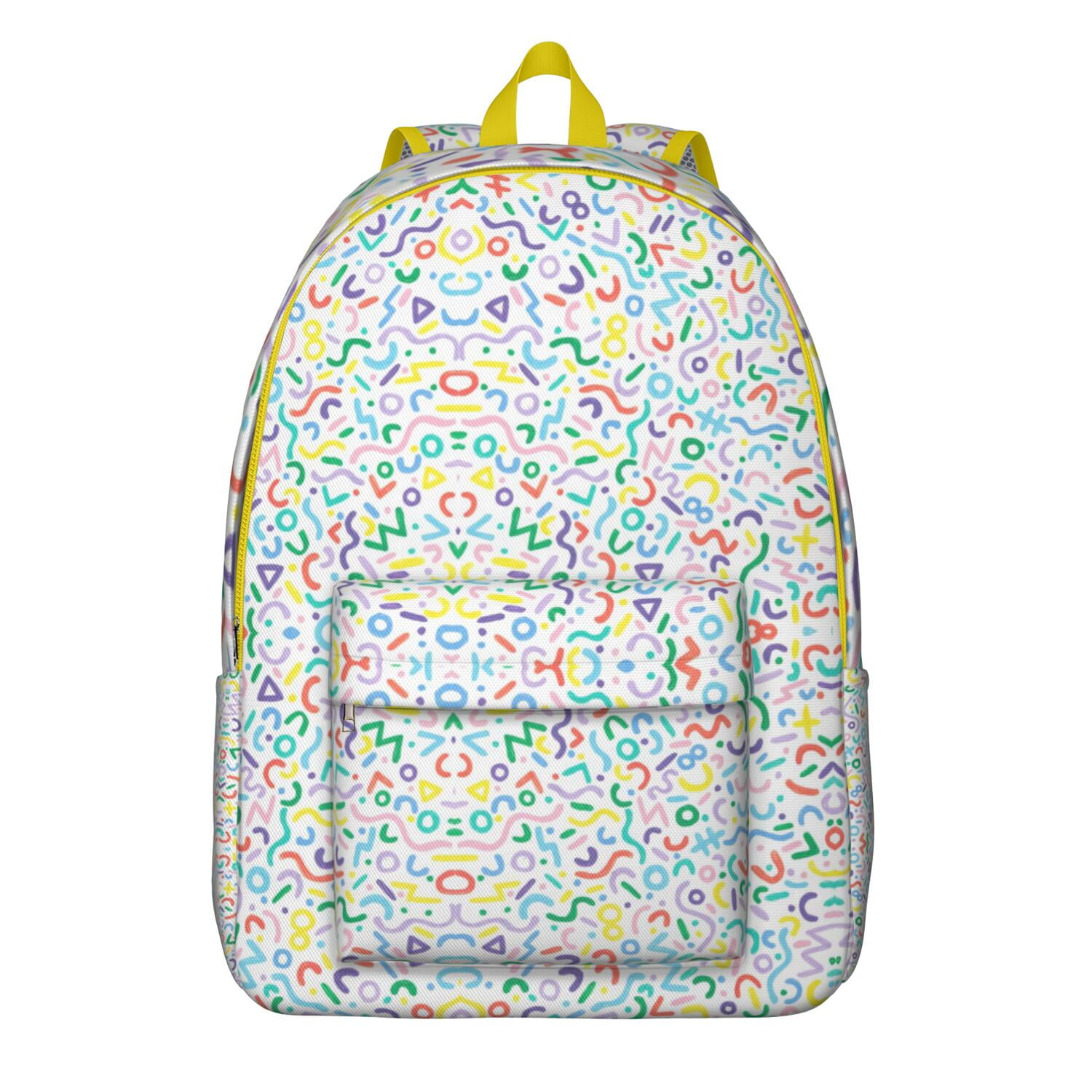 Durable School Backpack Featuring Colorful Retro Polka Dot Texture ...
