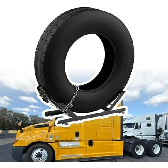 Durable Semi-Truck Spare Tire Rack. Versatile Carrier, Easy-to-Use ...