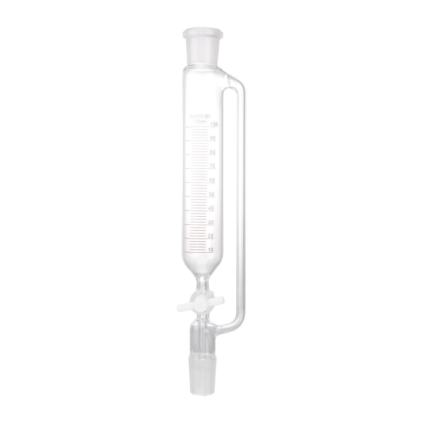 Durable Separatory Funnel Cylindrical Funnel Laboratory Glass Distiller ...