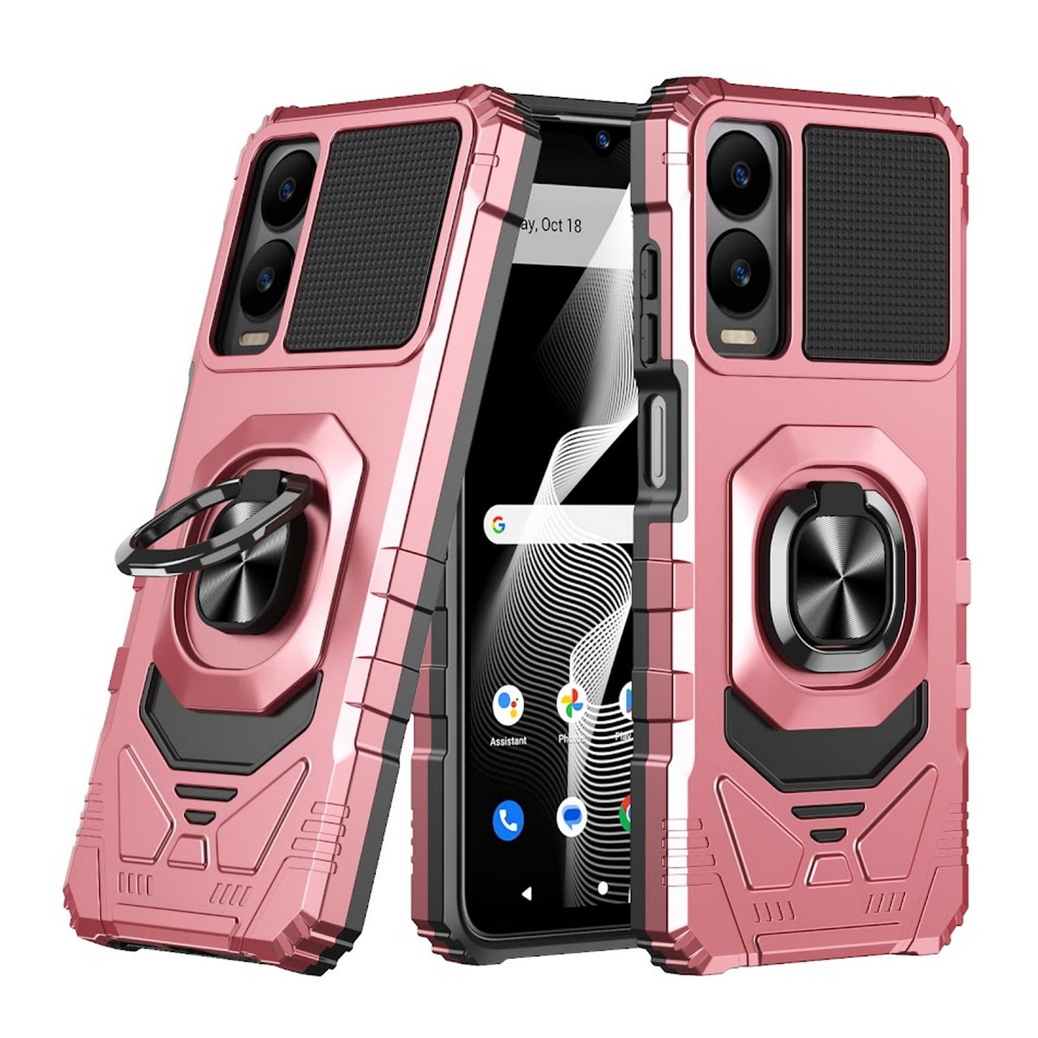 Durable Shock-Absorbing Phone Case with Ring Kickstand for Cricket ...