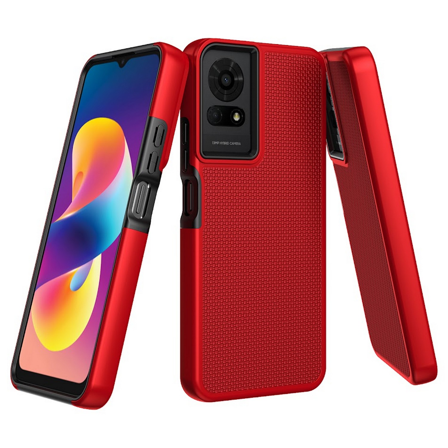 Durable Shockproof Case with Textured Surface for TCL 50 LE (T510D ...