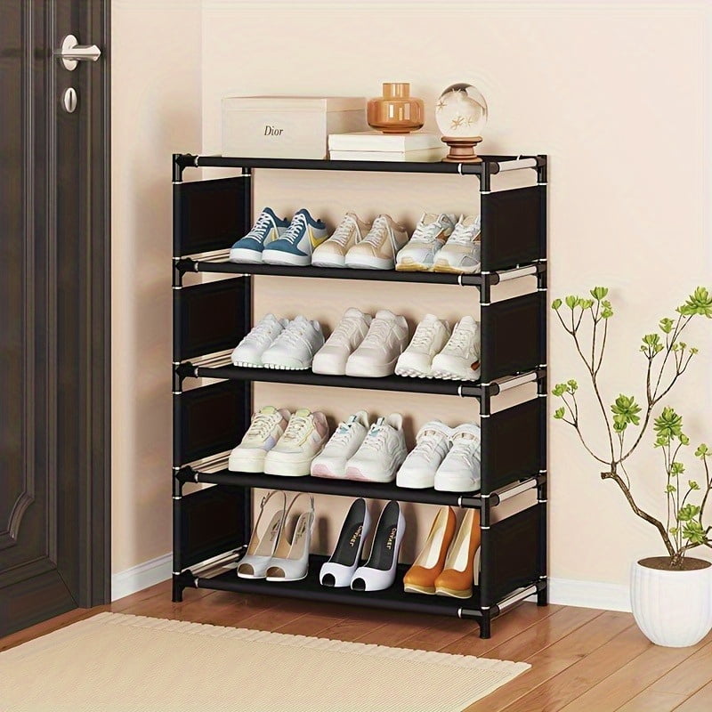 [Durable Shoe Rack] 5-7 Layer Classic Black | Space-Saving Multi-Tier ...