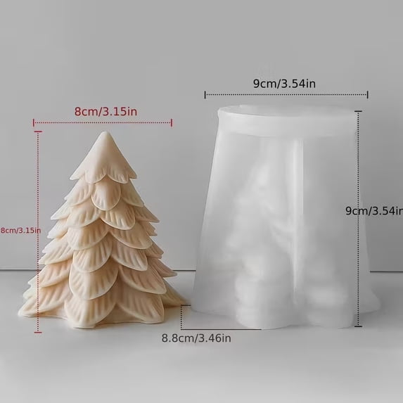 Durable Silicone Christmas Tree Candle Mold - Easy to Demold Evergreen ...