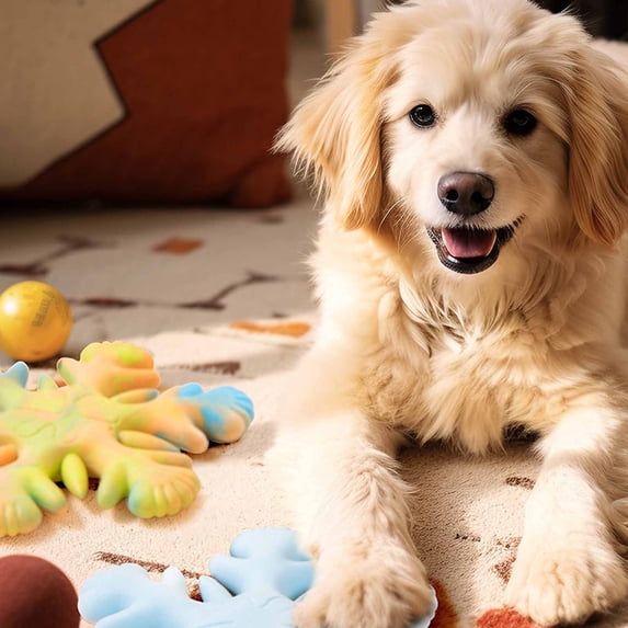 Durable Silicone Dog Chew Toy for Aggressive Chewers Interactive Pet ...