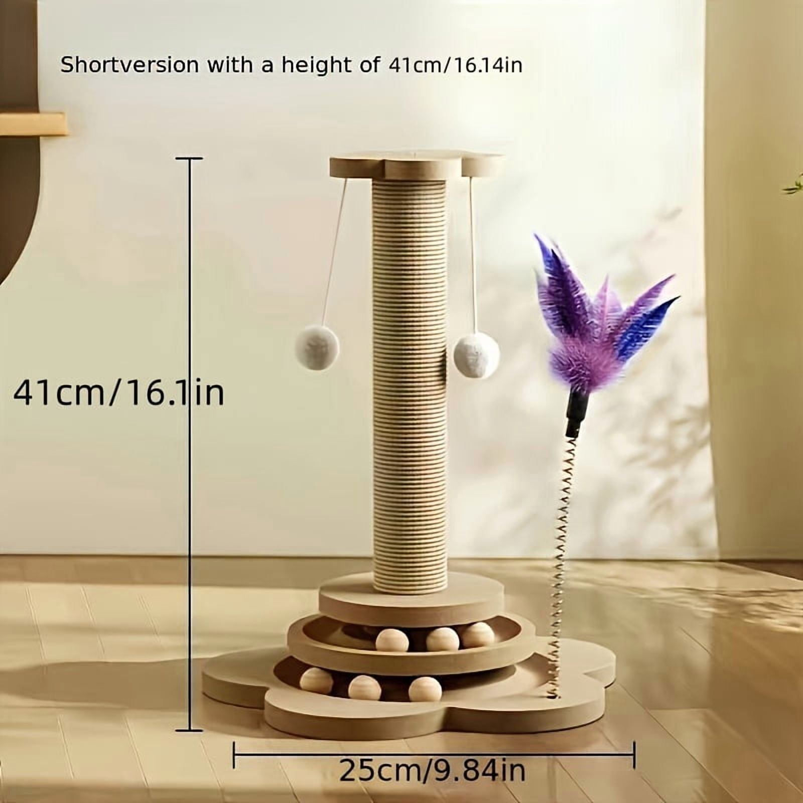 Durable Sisal Cat Scratching Post & Climbing Tower - Dual-Sided ...
