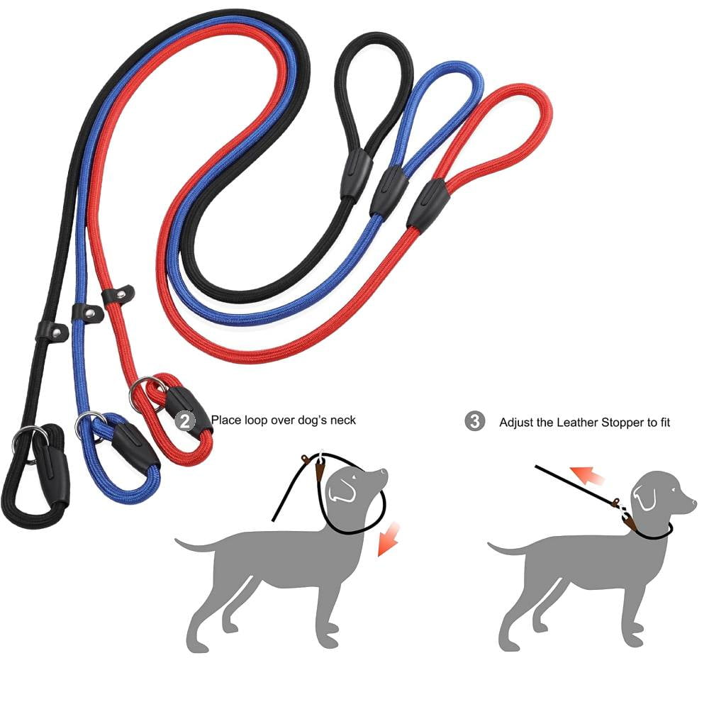 Durable Slip Lead Dog Leash, 5 FT Heavy Duty Dog Loop Leash ...