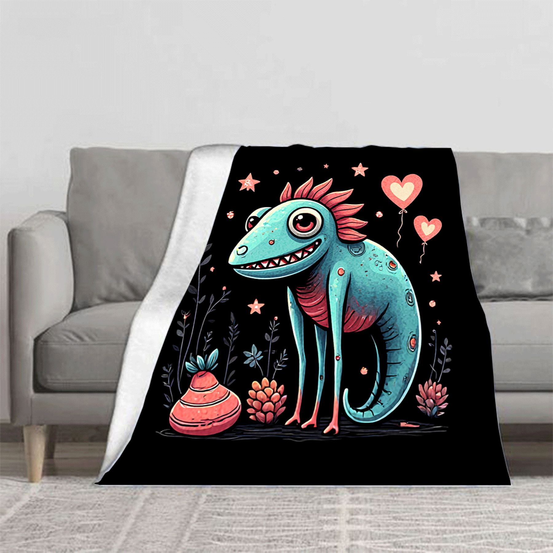 Durable Soft Flannel Blanket - Cozy Cartoon Design with Vibrant Colors ...