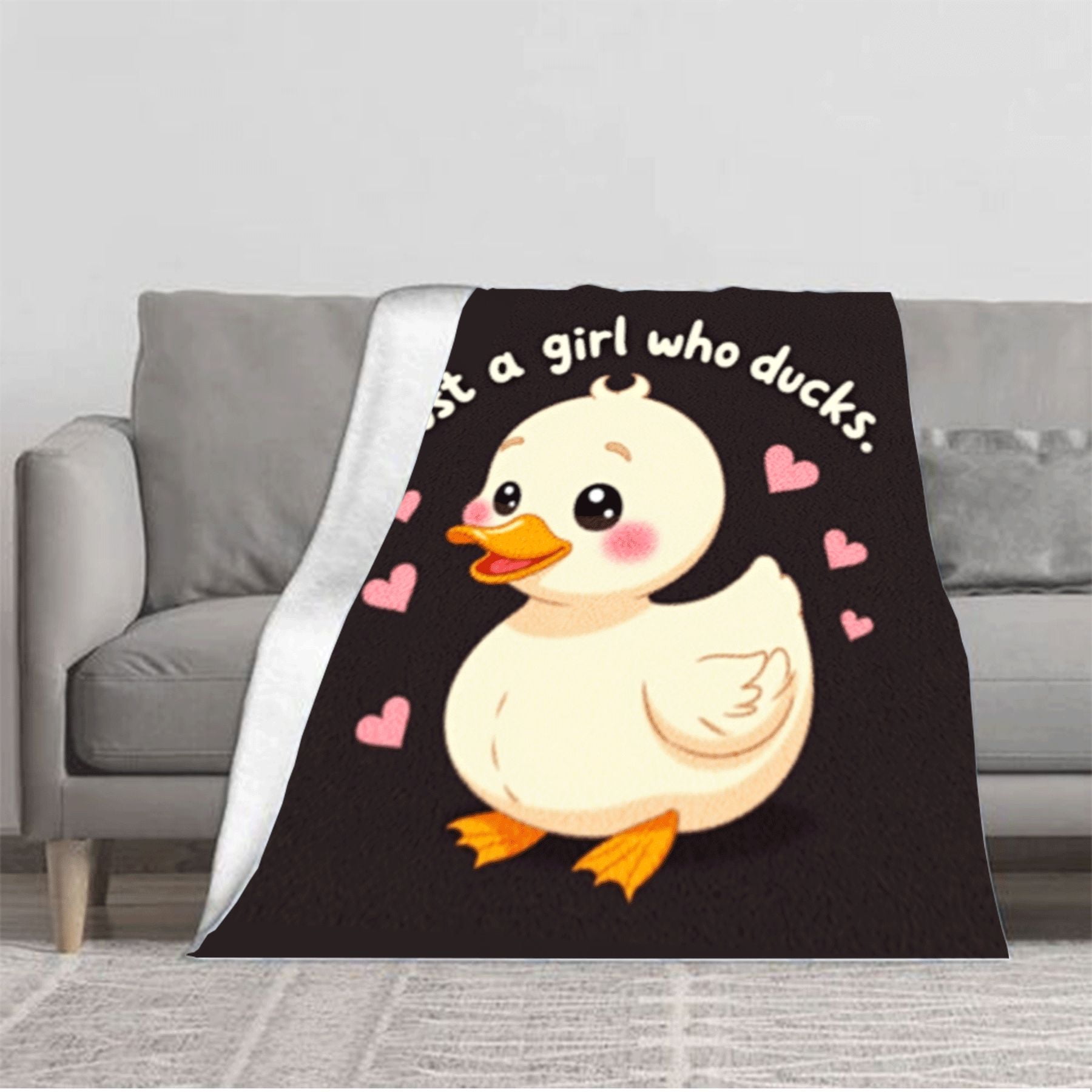 Durable Soft Flannel Blanket - Cozy Duck Pattern Design Perfect for ...