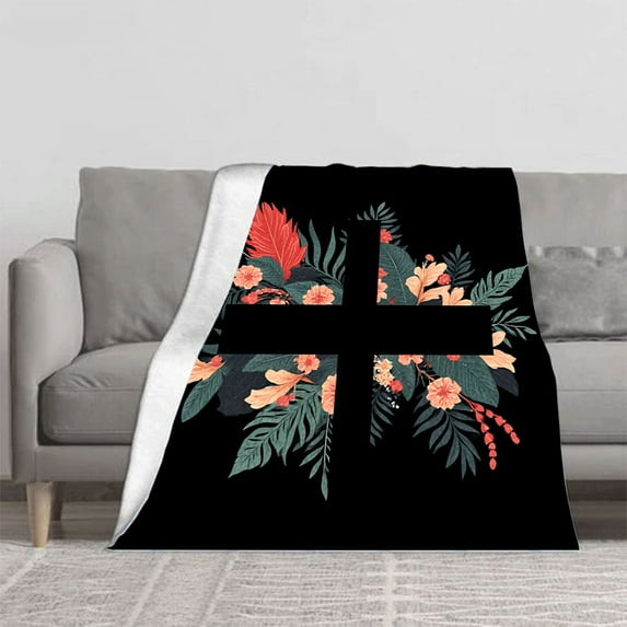 Durable Soft Flannel Blanket - Cozy Floral Design with Vibrant Colors ...