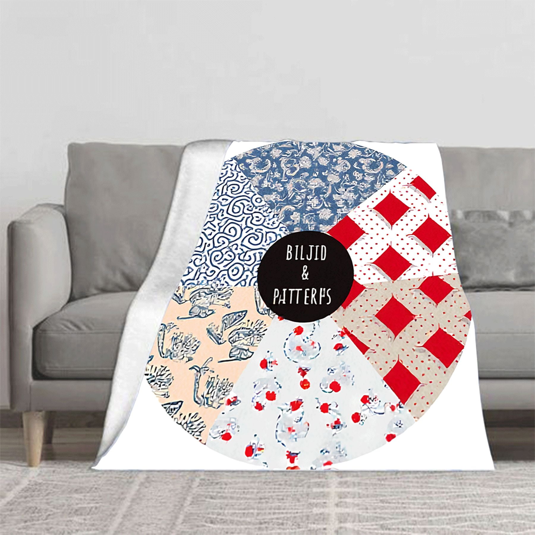 Durable Soft Flannel Blanket - Cozy Floral & Diamond Patterns Perfect ...