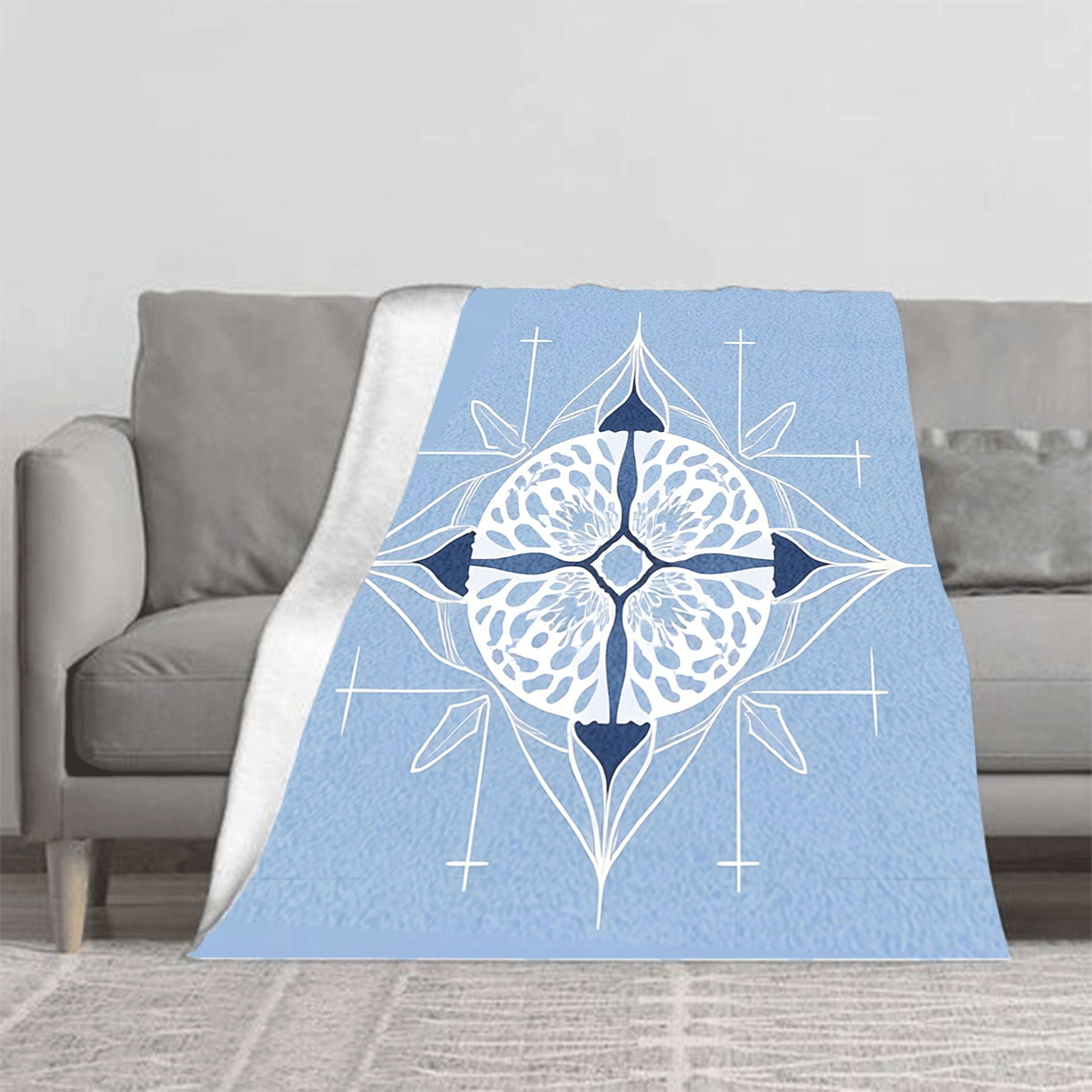 Durable Soft Flannel Blanket - Cozy Mandala Design Tranquil Patterns ...