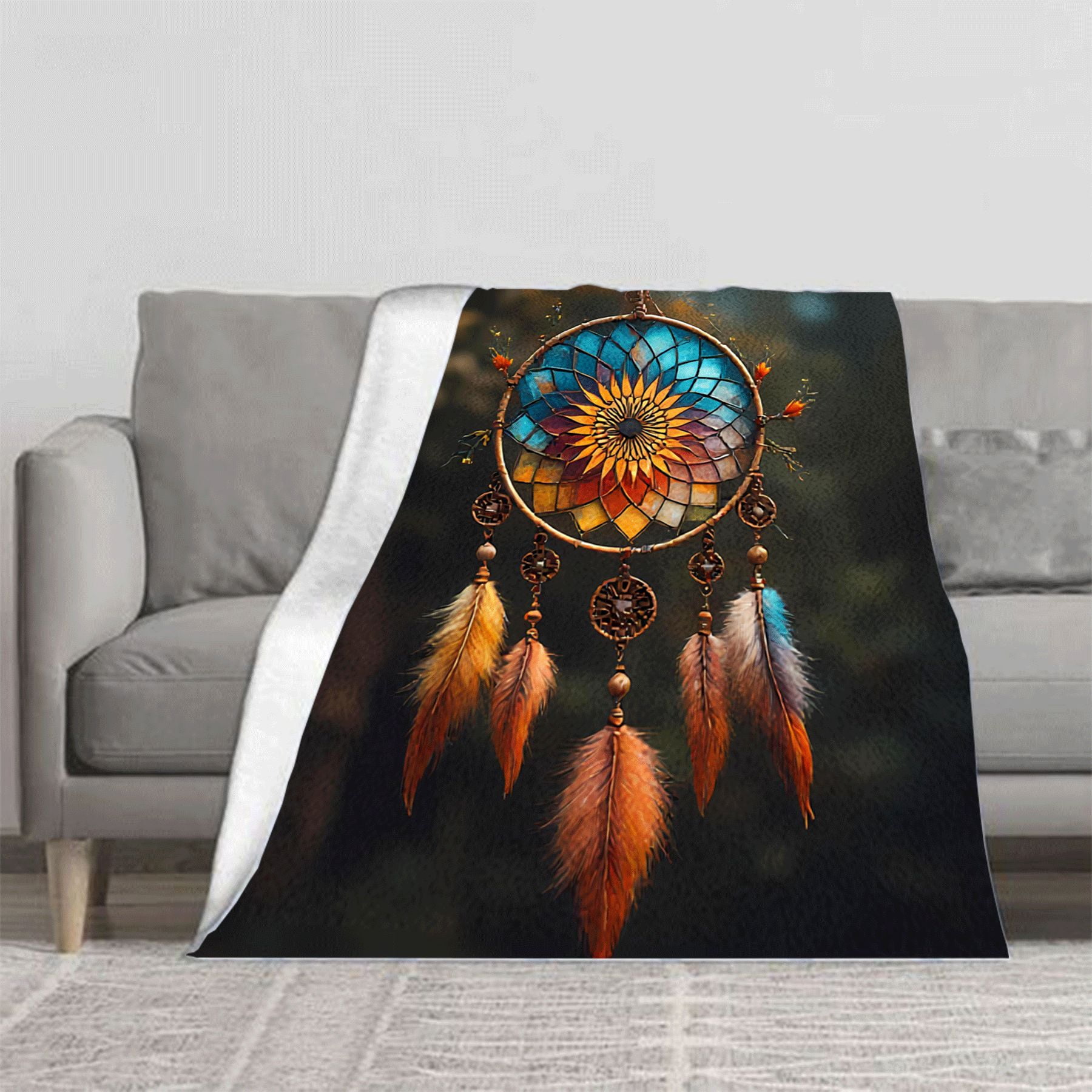 Durable Soft Flannel Blanket - Cozy Sunflower Pattern Design Warm ...