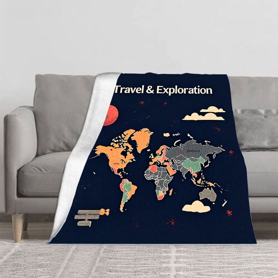 Durable Soft Flannel Blanket - Cozy Travel & Sofa Blanket with Stylish ...