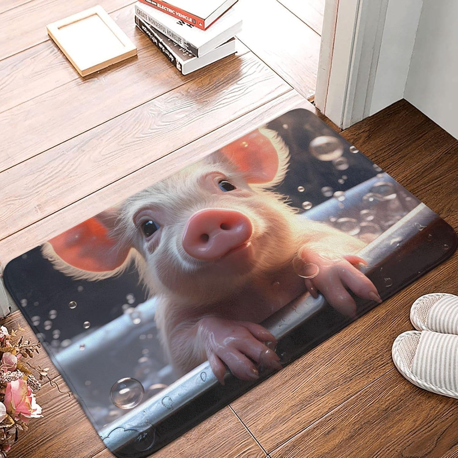 Durable Soft Front Door Welcome Mat, Indoor Outdoor Rubber Floor Mat ...