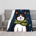 Durable Soft & Warm Flannel Blanket - Cheerful Cartoon Dog Design with ...