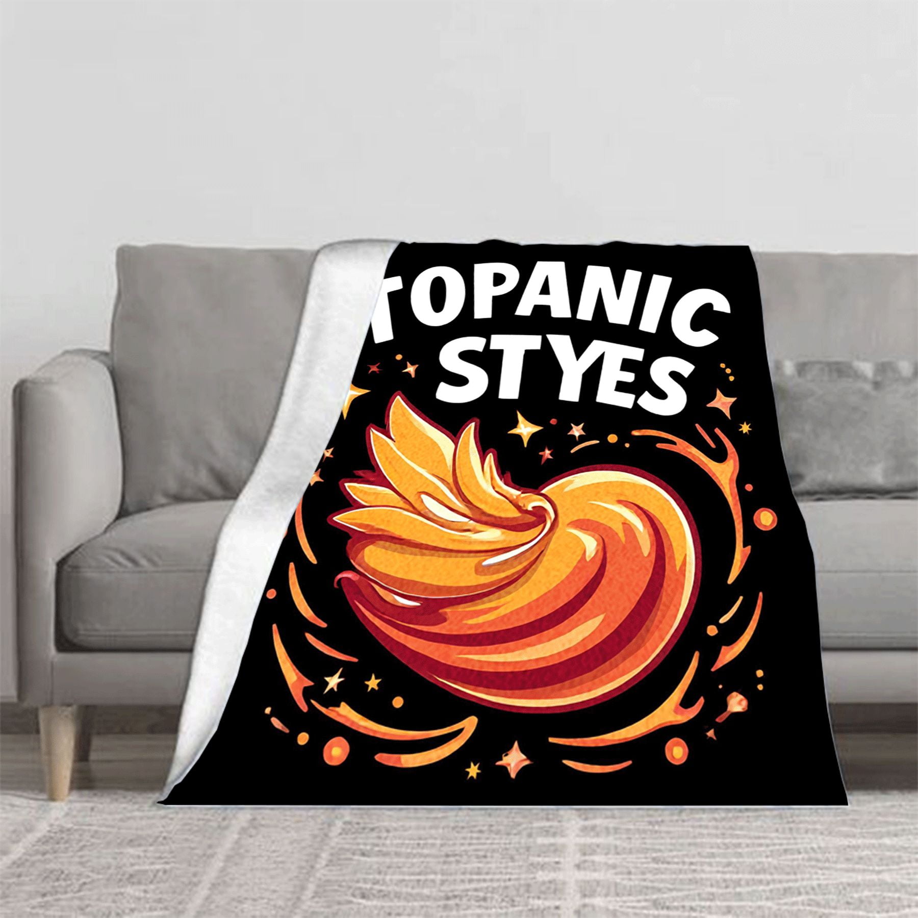 Durable Soft & Warm Flannel Blanket - Cozy Abstract Fiery Design ...