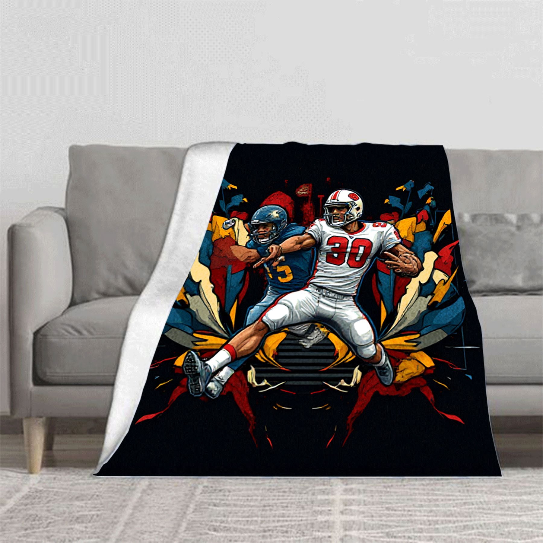 Durable Soft & Warm Flannel Blanket - Cozy Abstract Pattern Design for ...