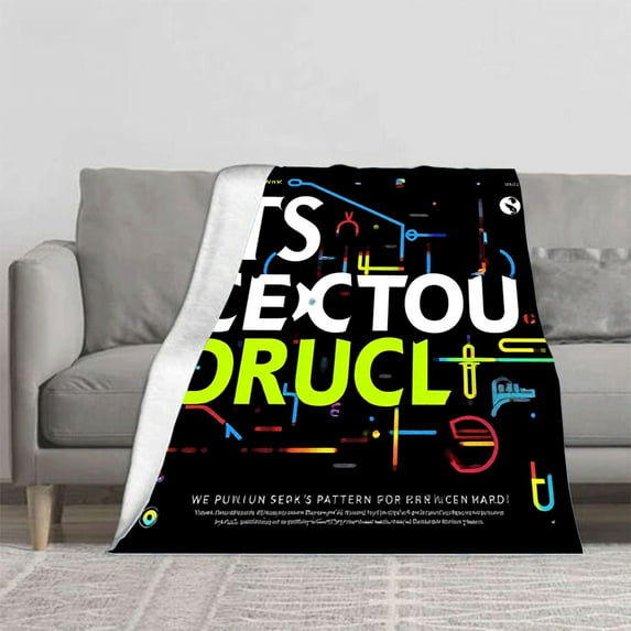 Durable Soft & Warm Flannel Blanket - Cozy Abstract Pattern Design for ...